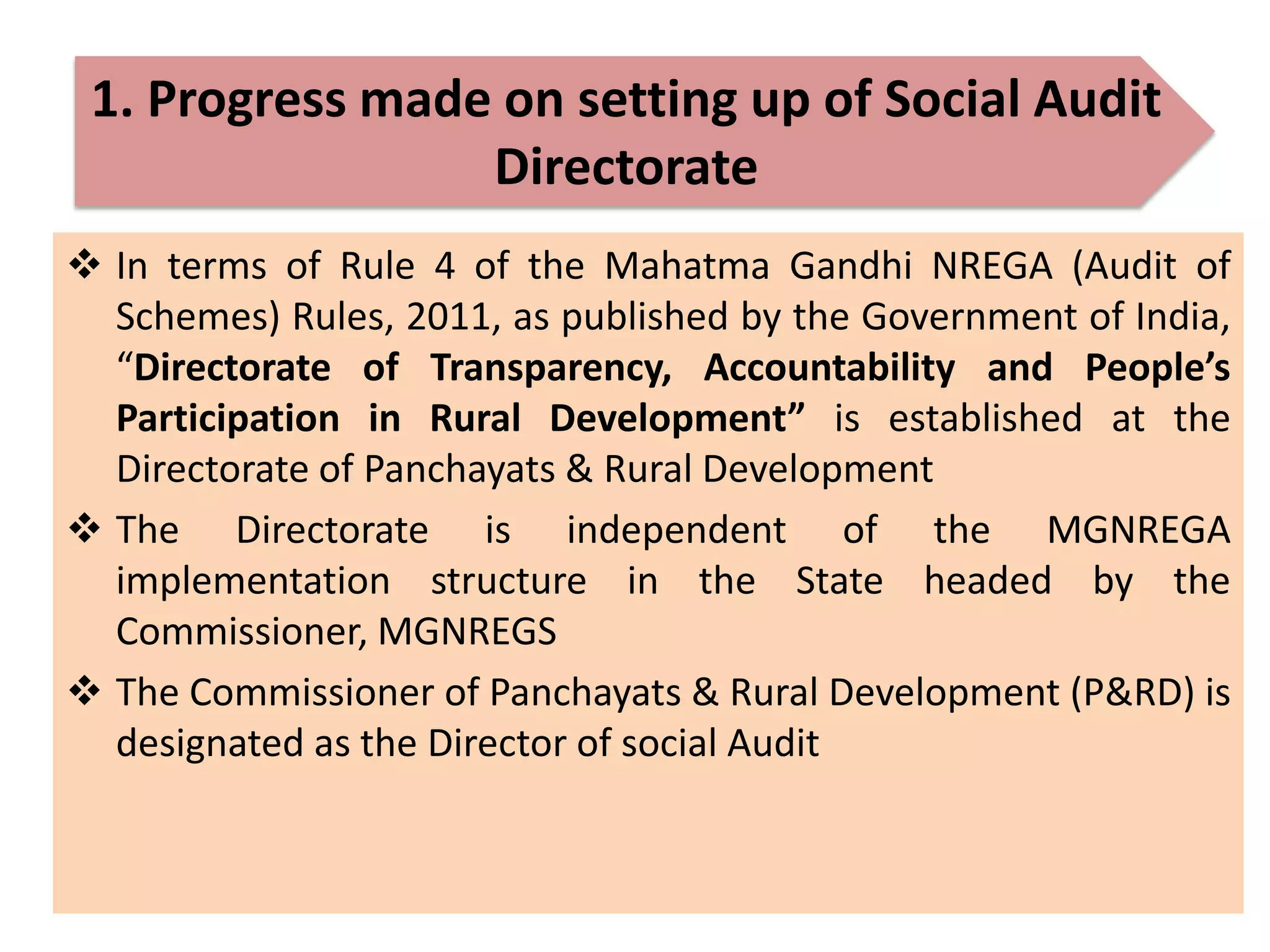 Social Audit In Mgnrega West Bengal Pptx