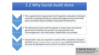 Social audit tutorial class | PPTX | Government Support and Welfare ...