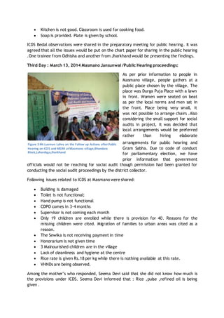 Training on Social Audit for MDM, ICDS and PDS in Ranchi, Jharkhand | PDF