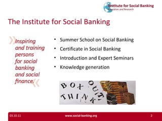 The role of social banking | PPT
