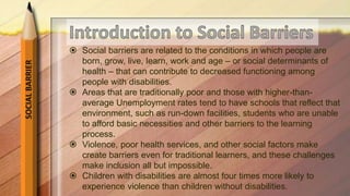 Social barriers in inclusive education | PPTX