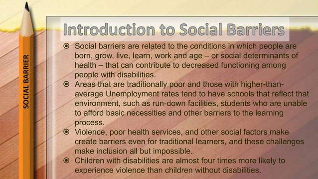 Social barriers in inclusive education | PPTX | Special Needs Kids ...
