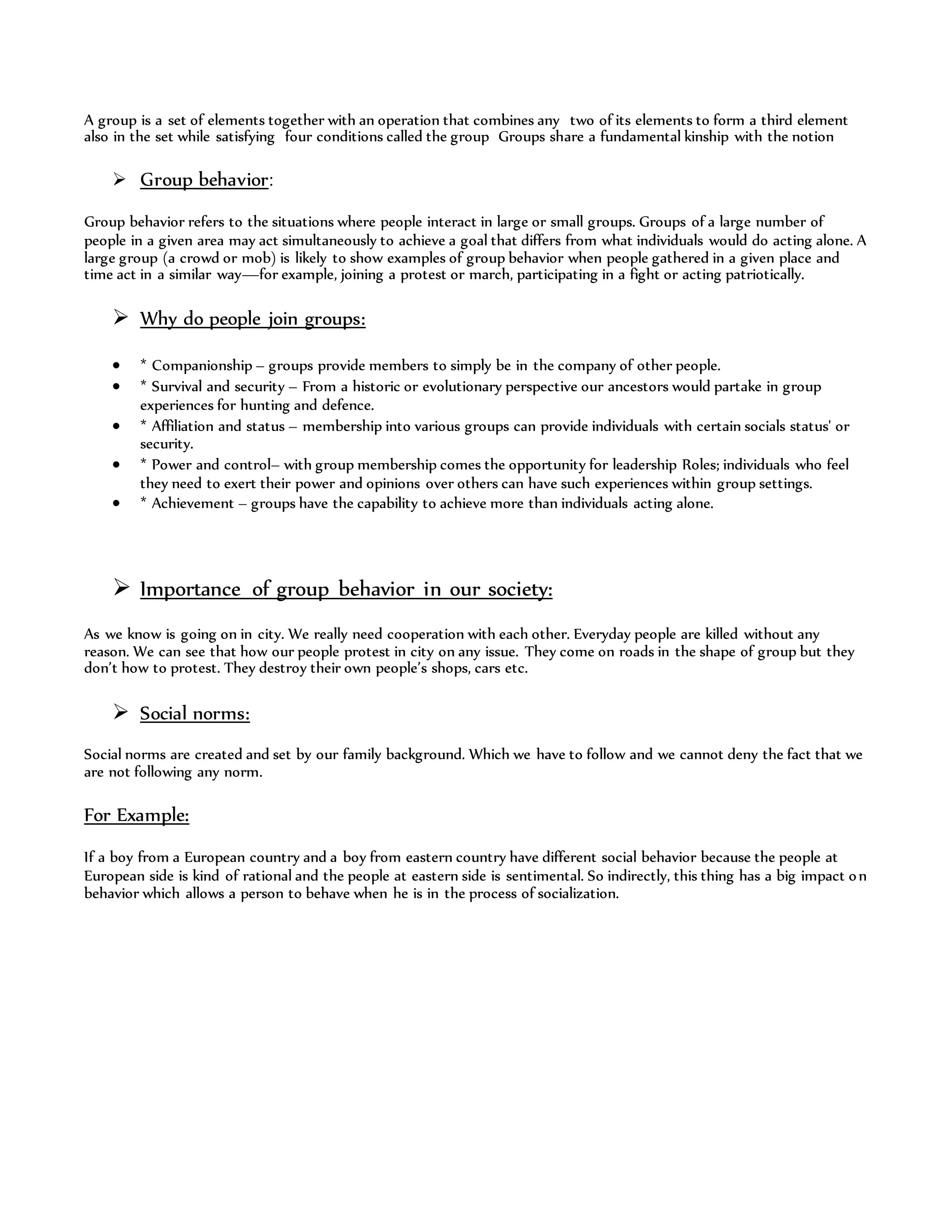 Social behaviour | DOCX