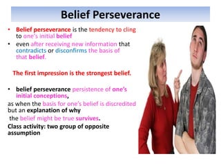 Belief Perseverance Psychology