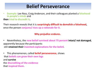 Belief Perseverance Psychology