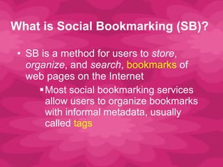 Social bookmarking | PPT