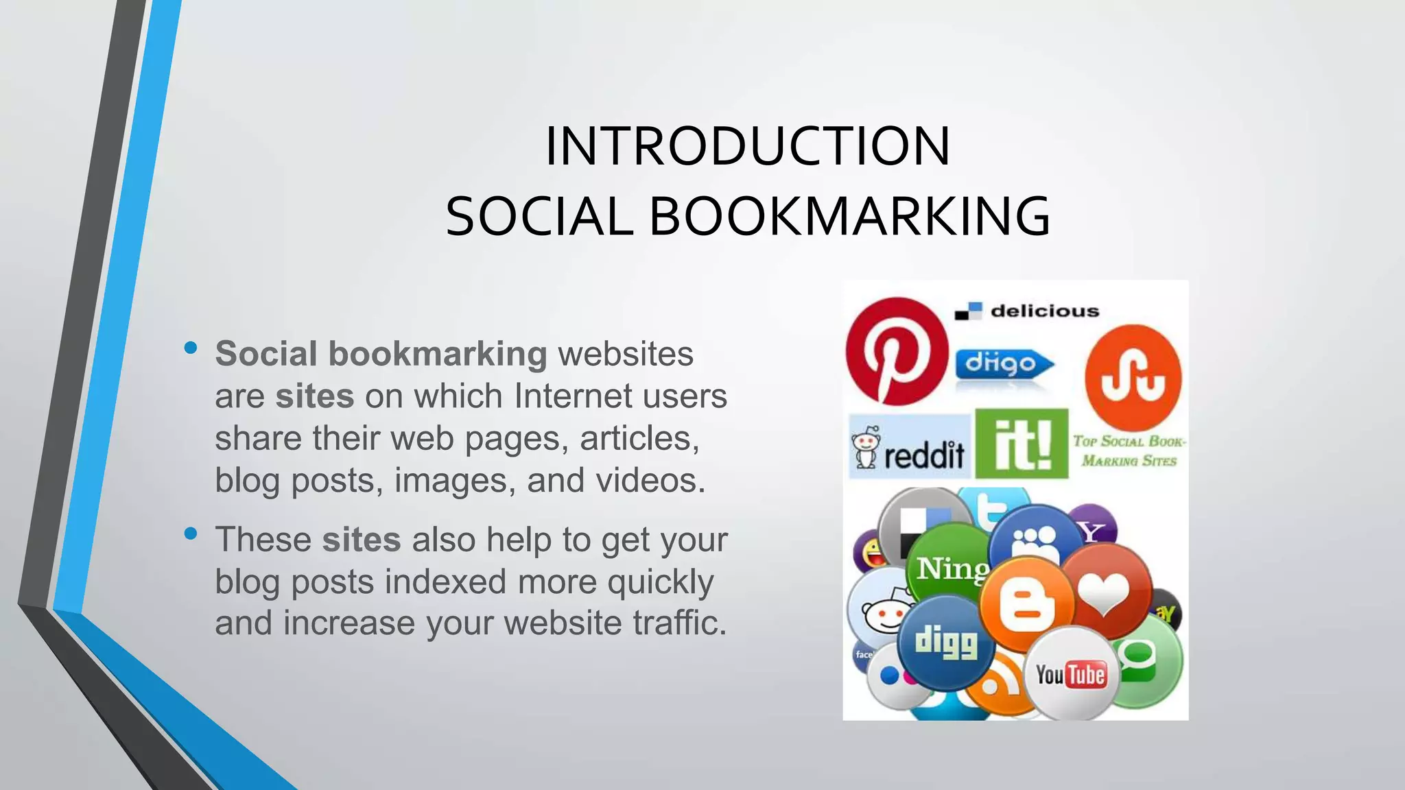 Social bookmarking site | PPTX | Social Networking | Internet