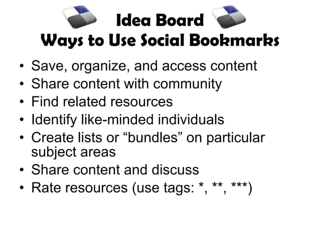 Introduction to Social Bookmarks for Educators - And Everyone | PPT ...