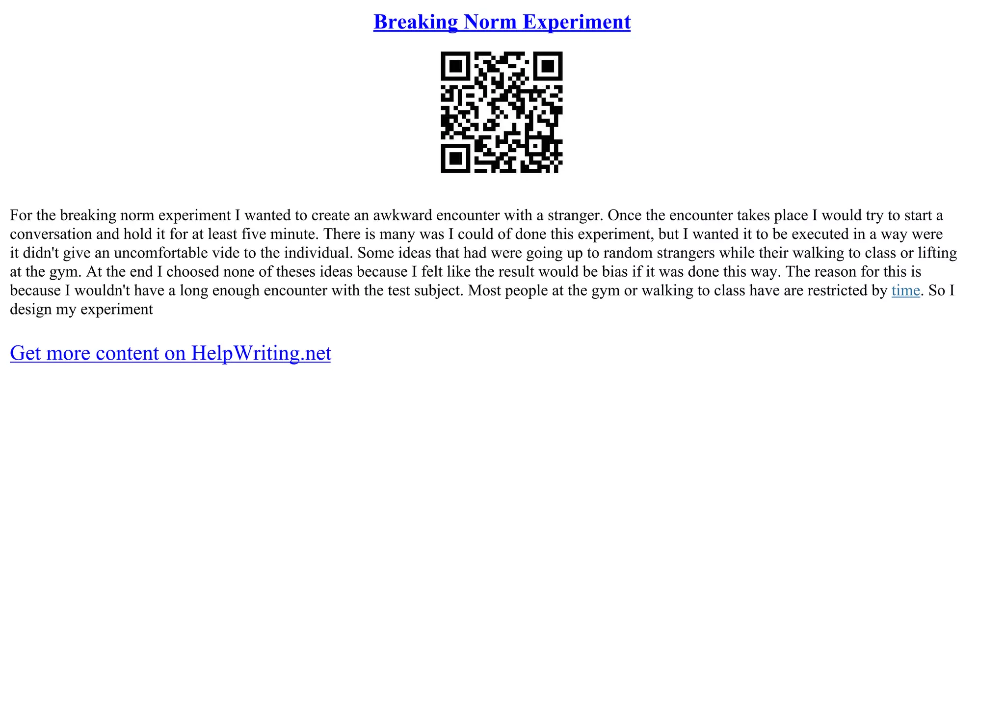 Social Breaching Experiment | PDF