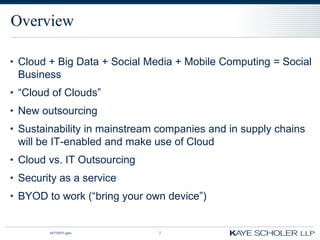 Social Business =Cloud + Big Data + Social Media + Mobile Computing | PPTX