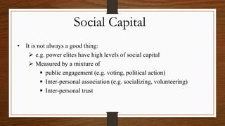 Social Capital & Politics | PPTX