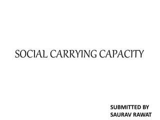 Social carrying capicity | PPT