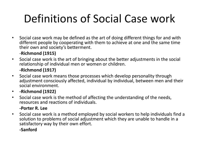 Social casework | PPTX | Business | Business and Finance