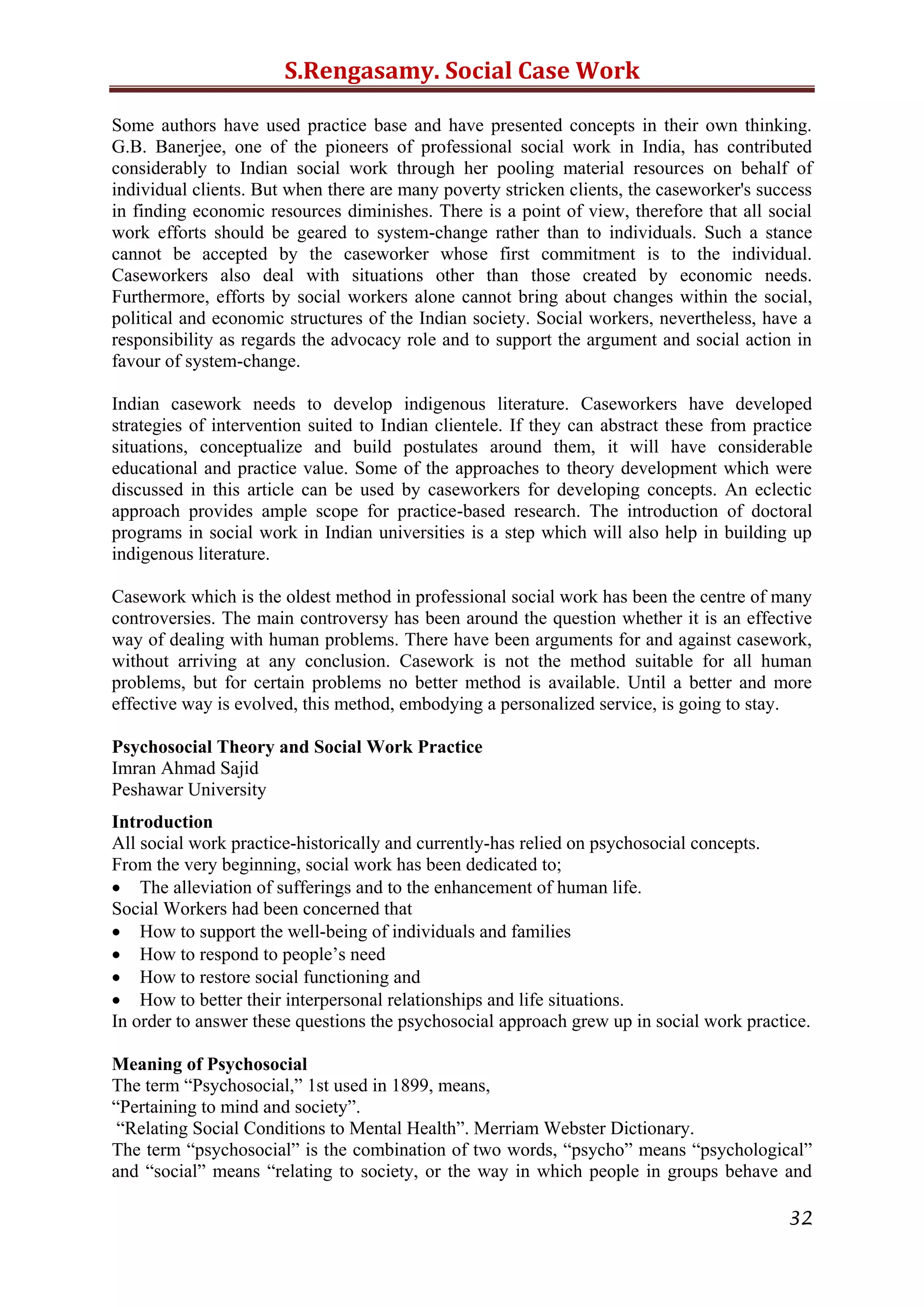Social Case Work | PDF