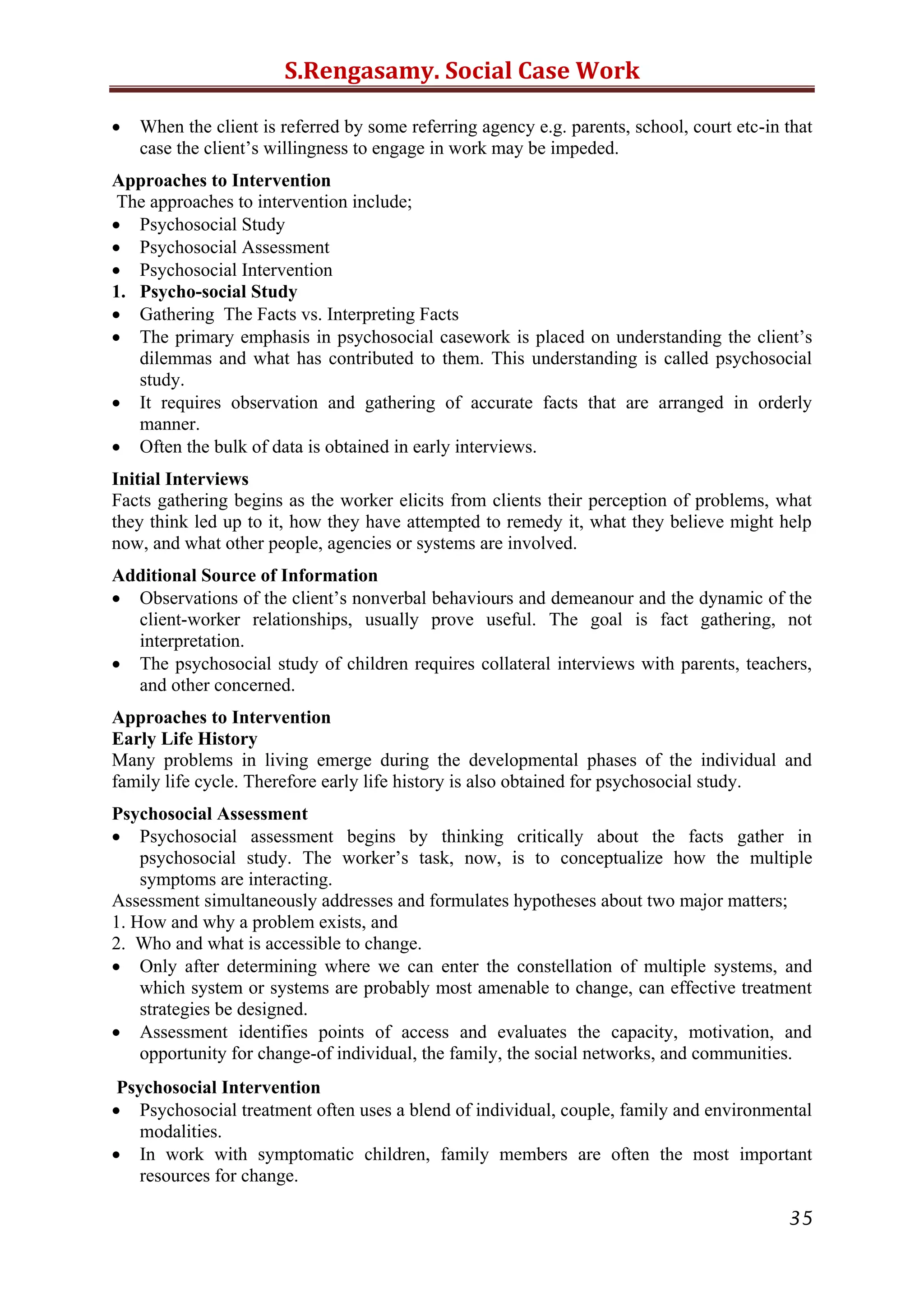 Social Case Work | PDF