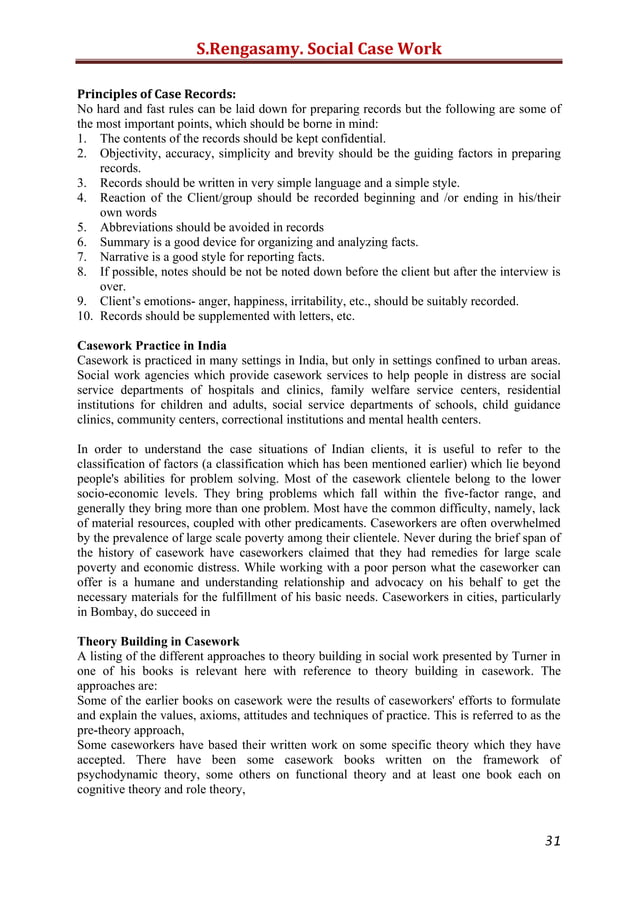 Social Case Work | PDF