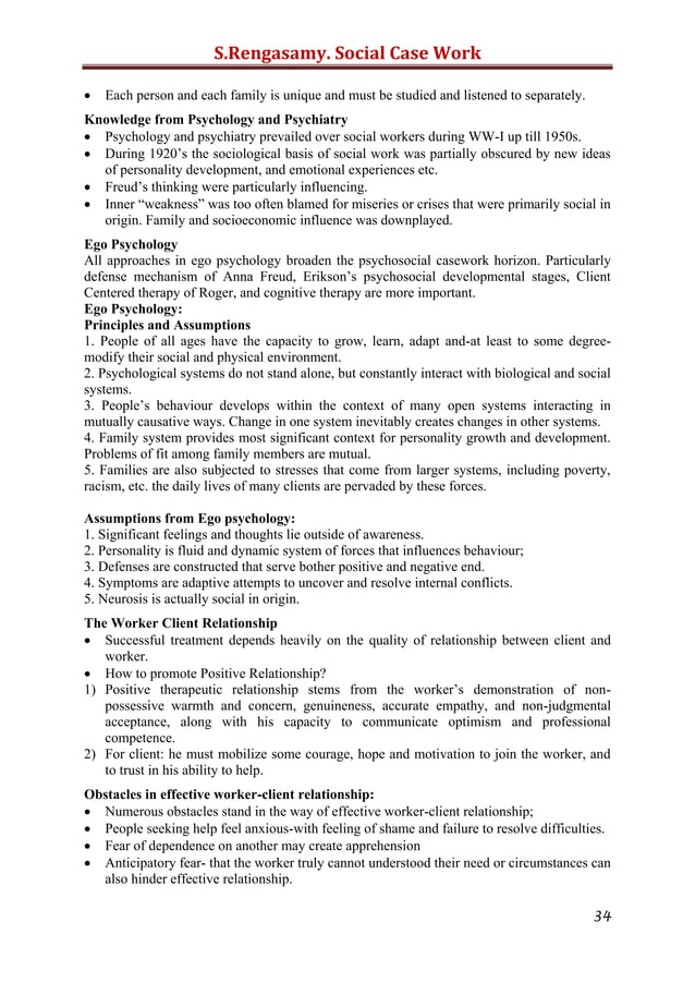 Social Case Work | PDF