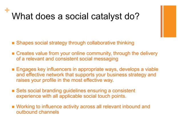 Social catalyst services | PPTX | Social Networking | Internet