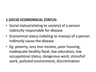 Social causes of disease | PPTX