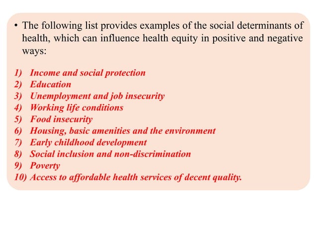 Social causes of disease (The social determinants of health) | PDF ...