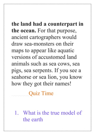 GLOBES AND MAPS . CLASS 5 SOCIAL/SCIENCE | DOCX
