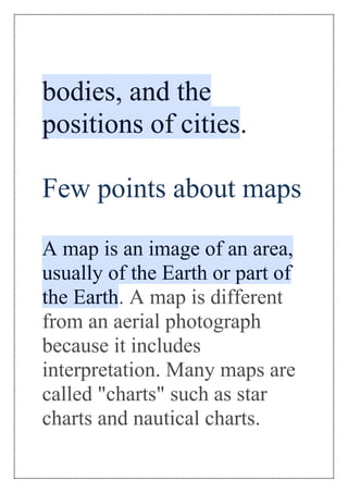 GLOBES AND MAPS . CLASS 5 SOCIAL/SCIENCE | DOCX