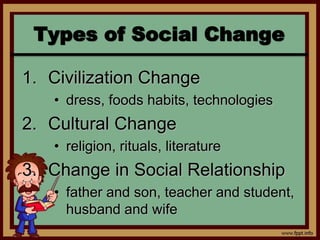 The Sociology of Social Change in Society | PPTX
