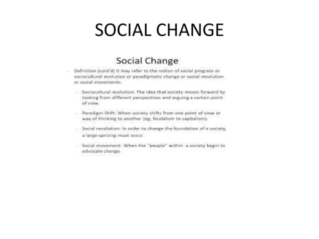 Social change | PPT