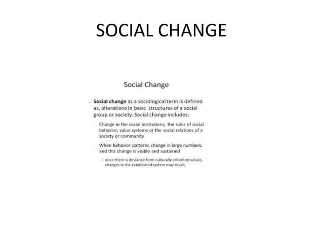 Social change | PPT