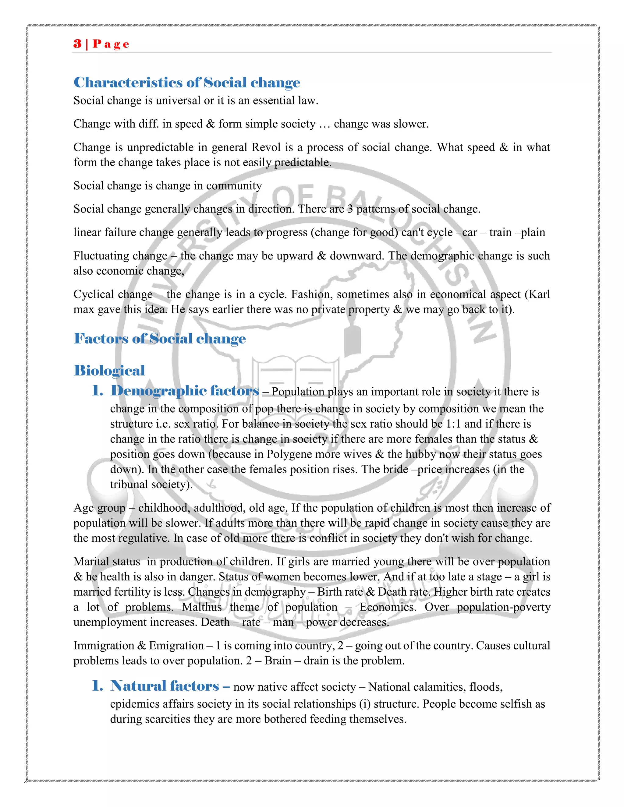 Social change in Social System | PDF