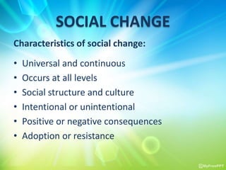 SOCIAL CHANGE AND SOCIAL ACTION | PPTX
