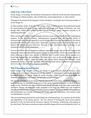 Social change (Social System) | PDF