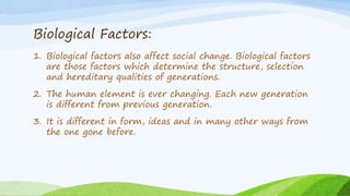 Social change and its factors | PPTX