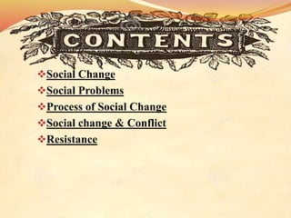 Social change &conflict | PPTX