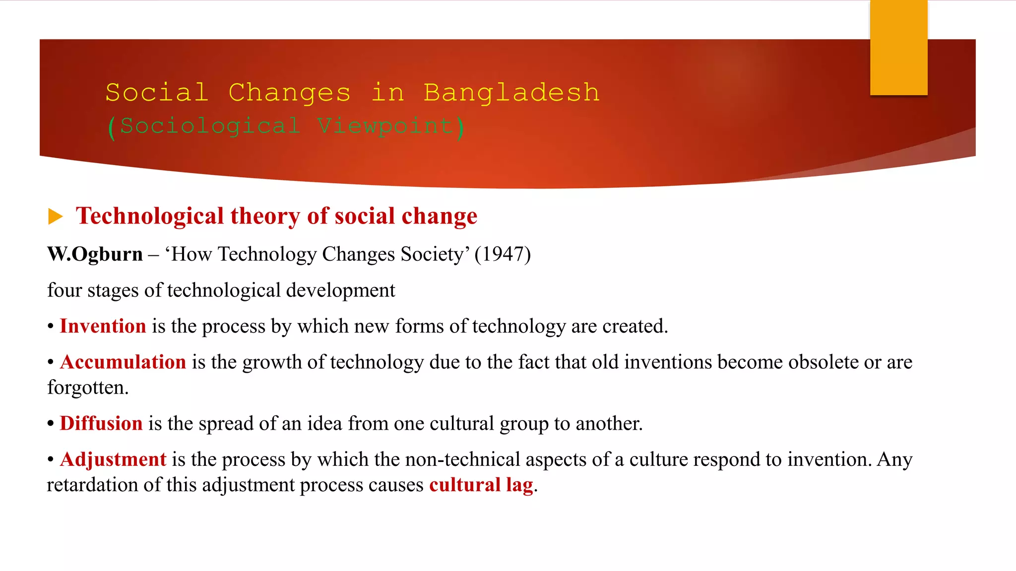 Social change in Bangladesh: Sociological Point of view | PPTX
