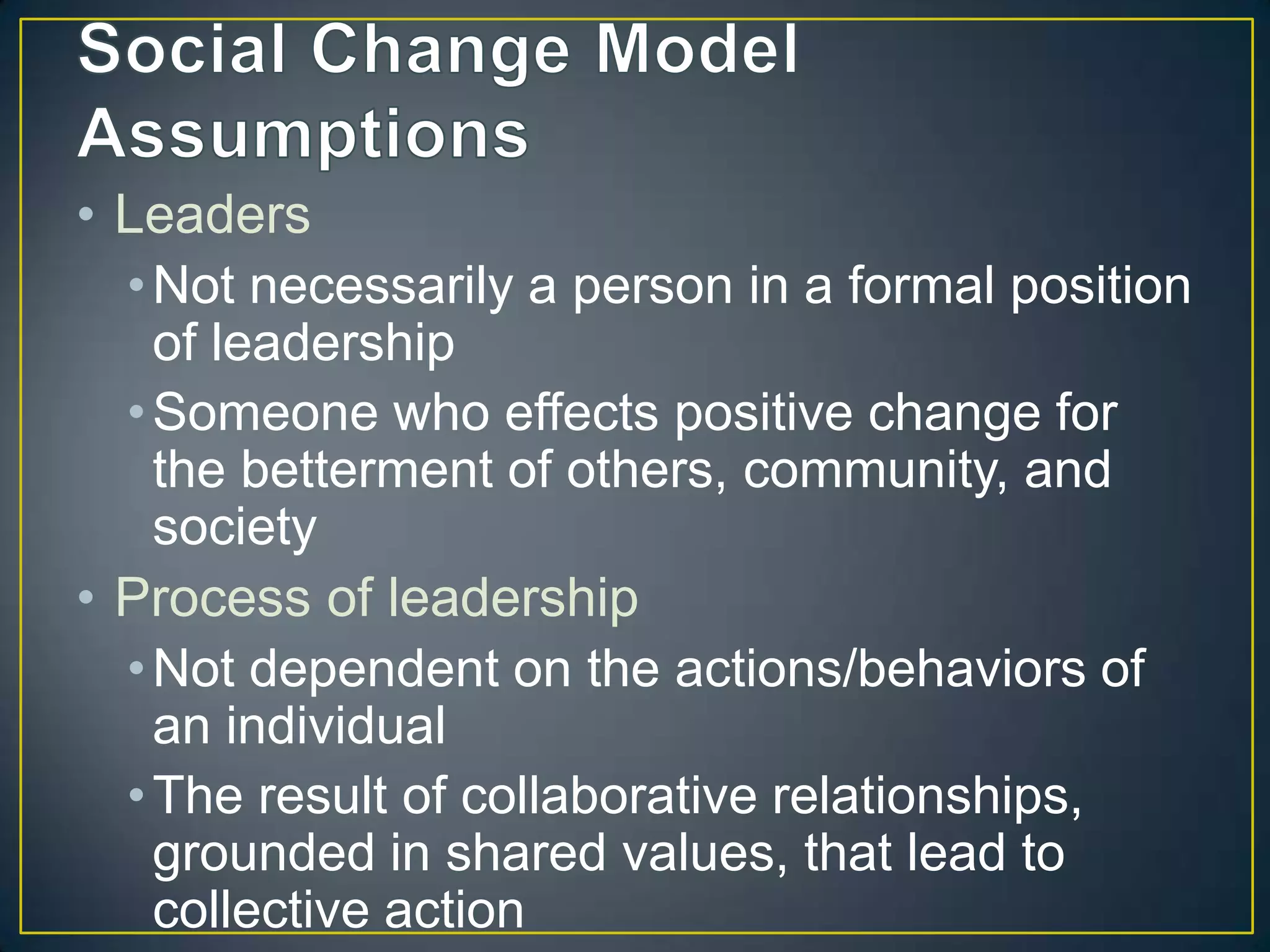 Social change model presentation | PPTX