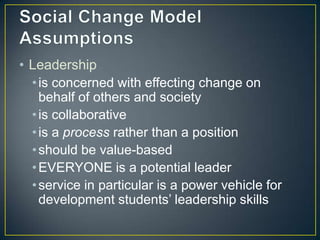 Social change model presentation | PPTX