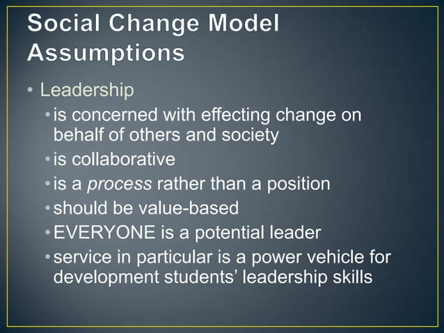 Social change model presentation | PPTX