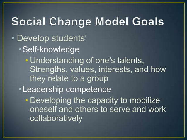 Social change model presentation | PPTX