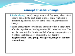 Social Change by SUVOJIT GHOSH & SK AHAMMED | PPT