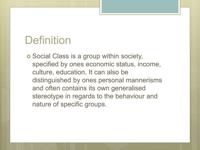 Social Class | PPT