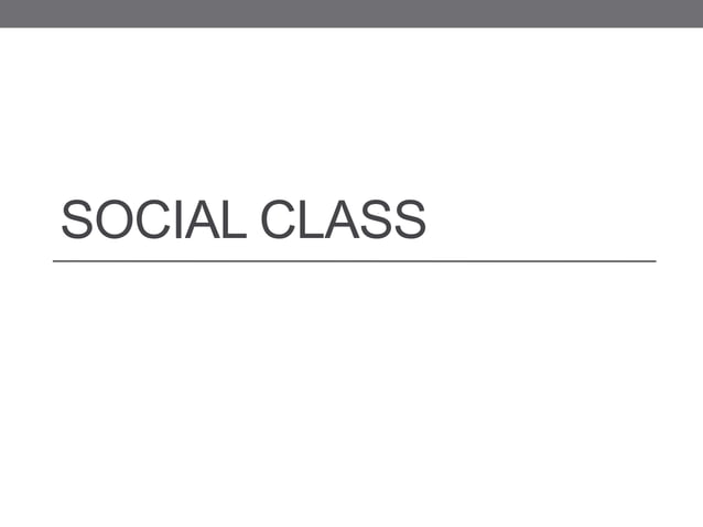 Social class | PPT