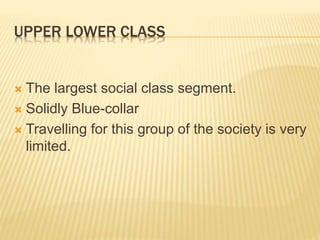 Social classes influencing travel behaviour | PPTX