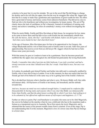 social class play in the novel Great Expectations | DOC