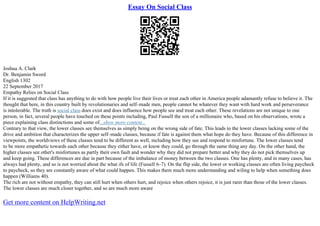 Social Class In America | PPT