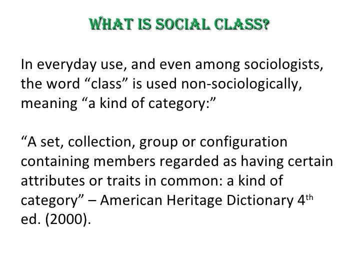 Social Class In Modern Times