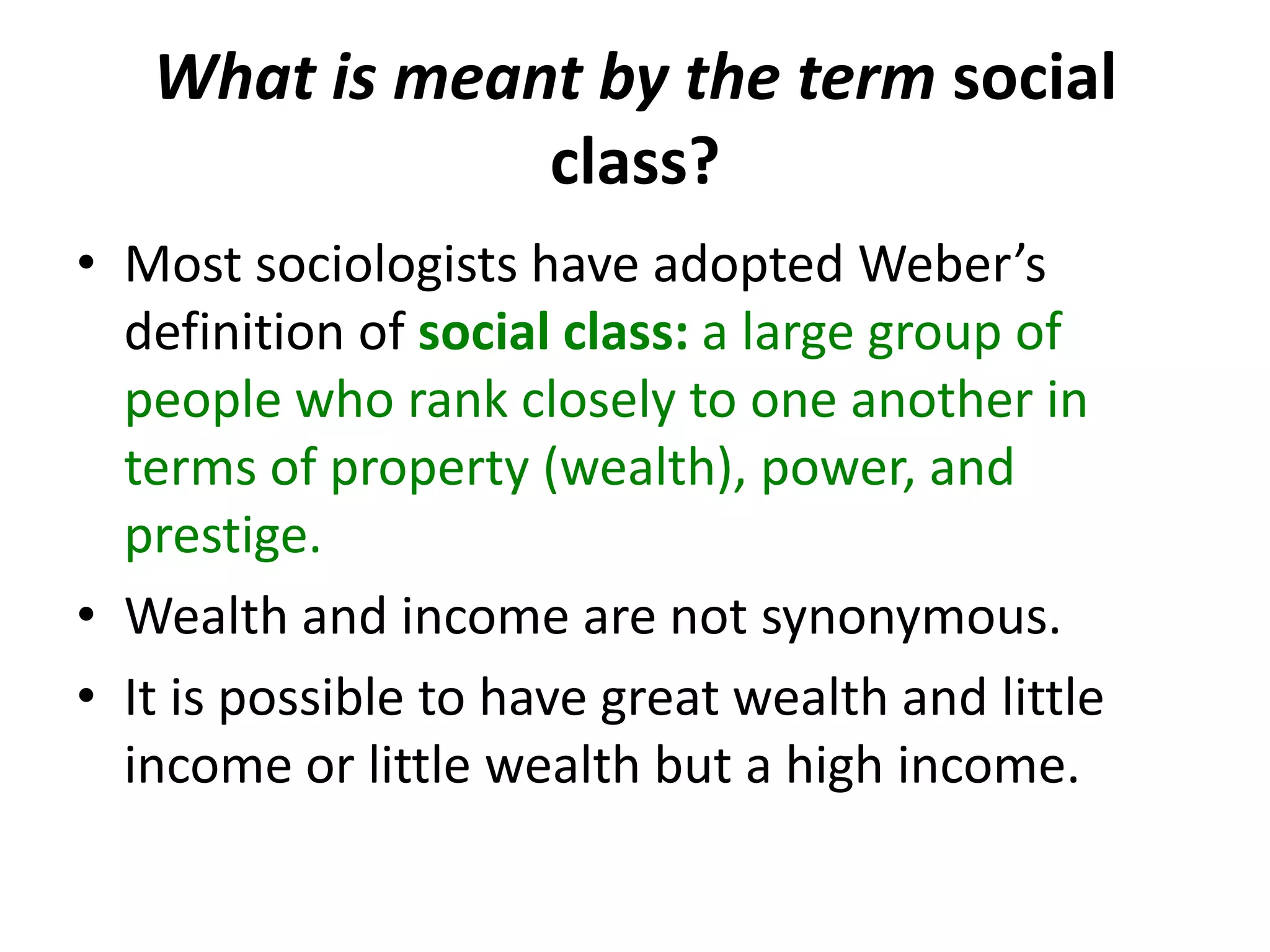 Social class in united states | PPT