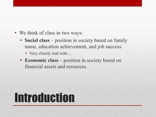 Social class, policy, and the public | PPT