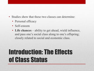 Social class, policy, and the public | PPT