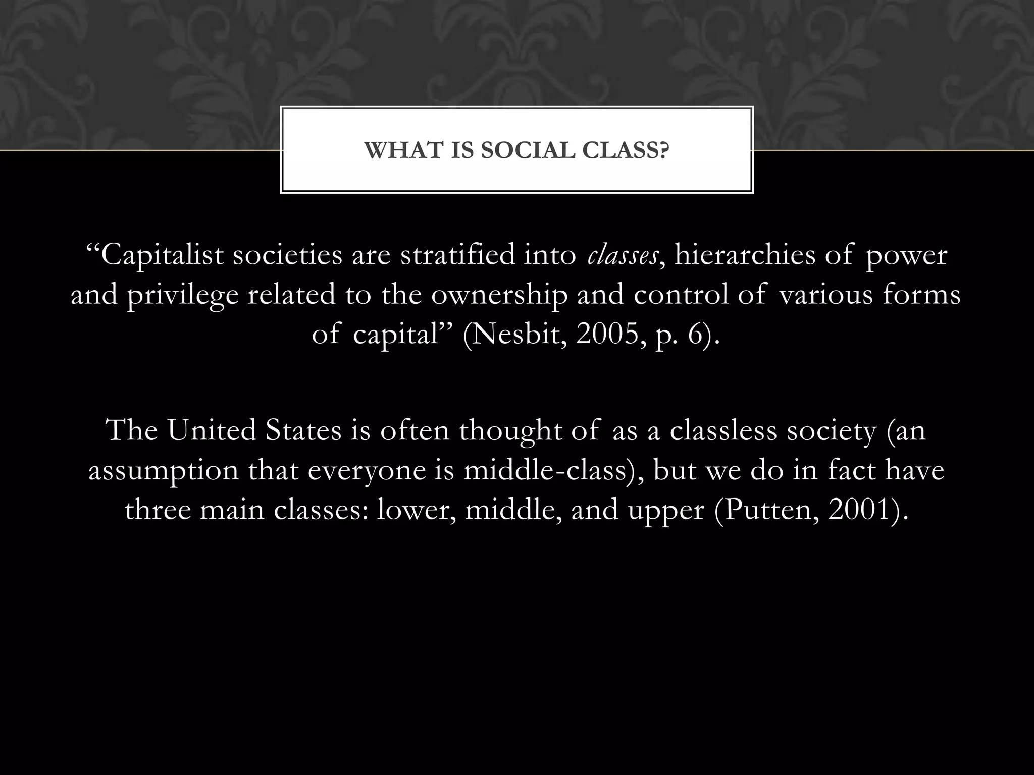 Social class presentation | PPTX